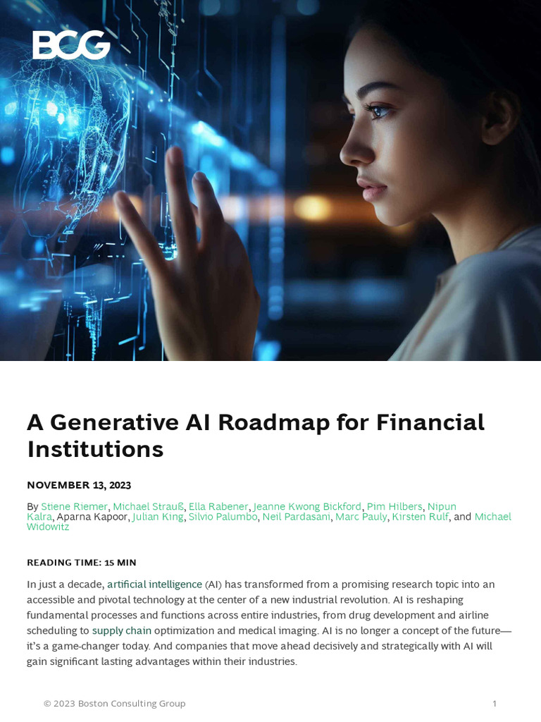 A Genai Roadmap For Fis | PDF | Artificial Intelligence | Intelligence ...