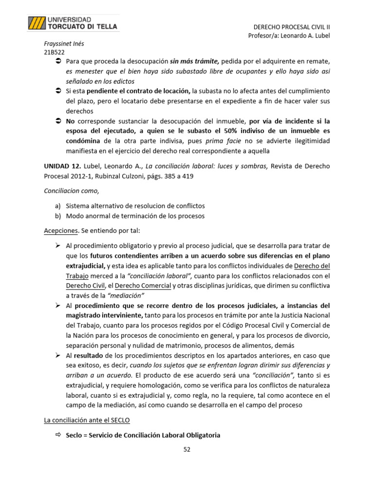 Bibliografia Especifica II Lubel | PDF | Ley procesal | Sentencia (ley)