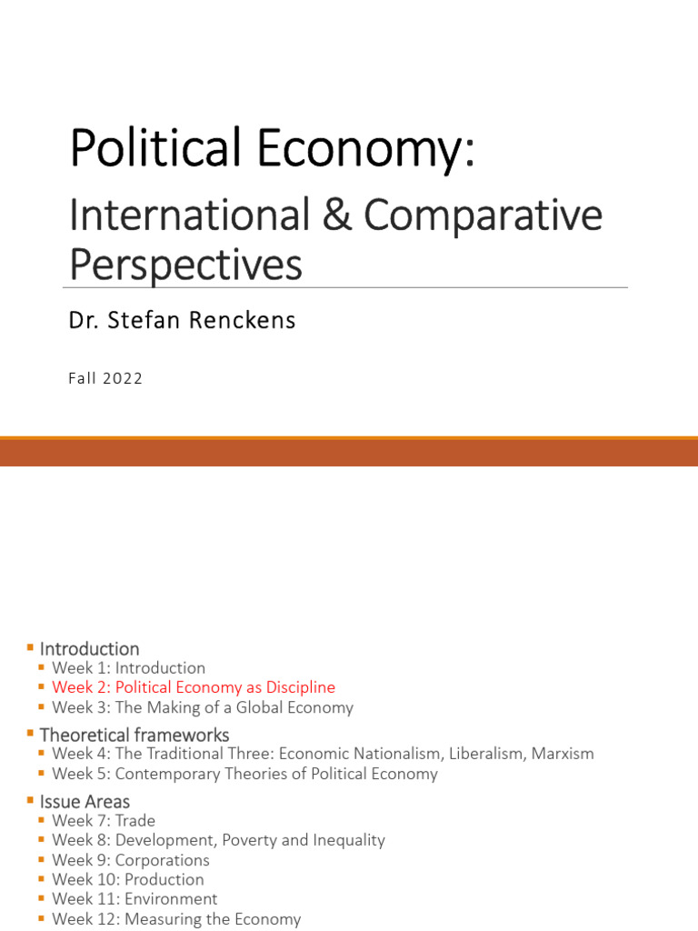 Week 2 Political Economy As Discipline | PDF | Market (Economics ...
