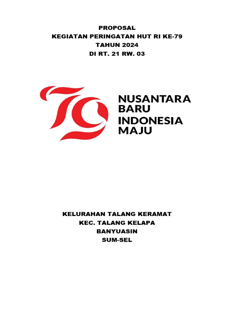 Proposal Kegiatan Agustusan | PDF