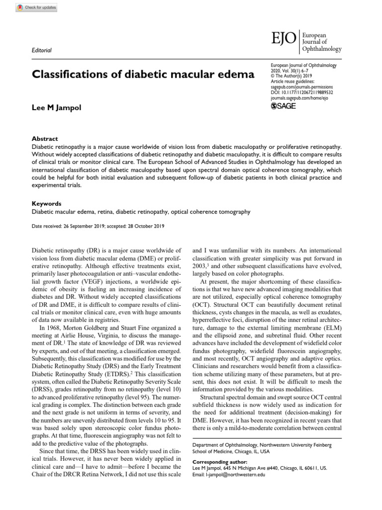OCT-Based Classification of DME | PDF | Visual System | Ophthalmology