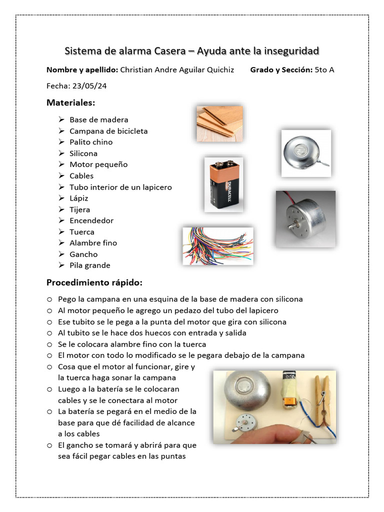 Sistema de Alarma Casera | PDF