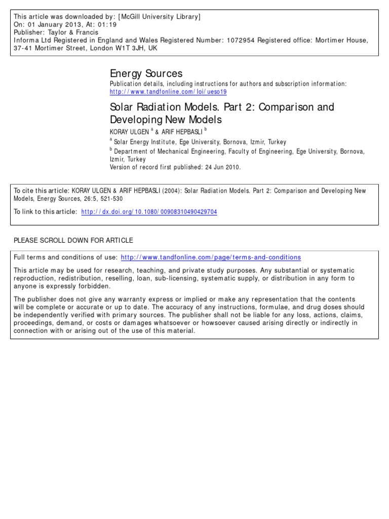 3 - Ulgen and Hepbasli (2004) (Part - 2) | PDF | Renewable Energy ...