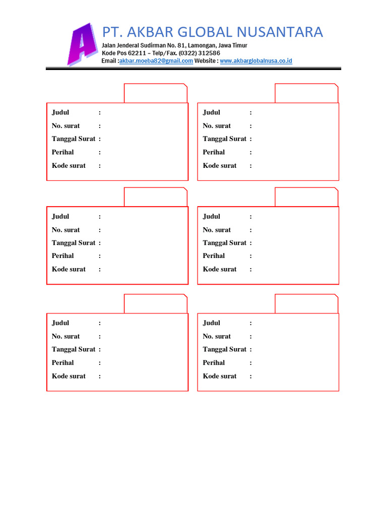 Format Kartu Indeks | PDF