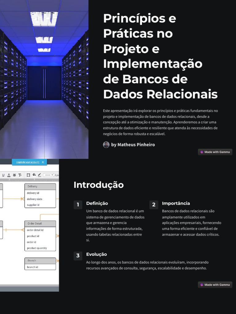 Principios e Praticas No Projeto e Implementacao de Bancos de Dados ...