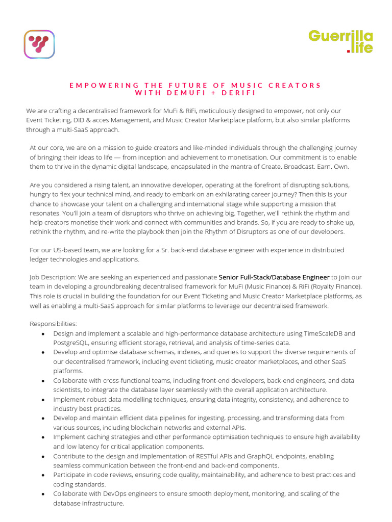 Full Stack - DB - Guerrilla - Life | PDF | Databases | Postgre Sql