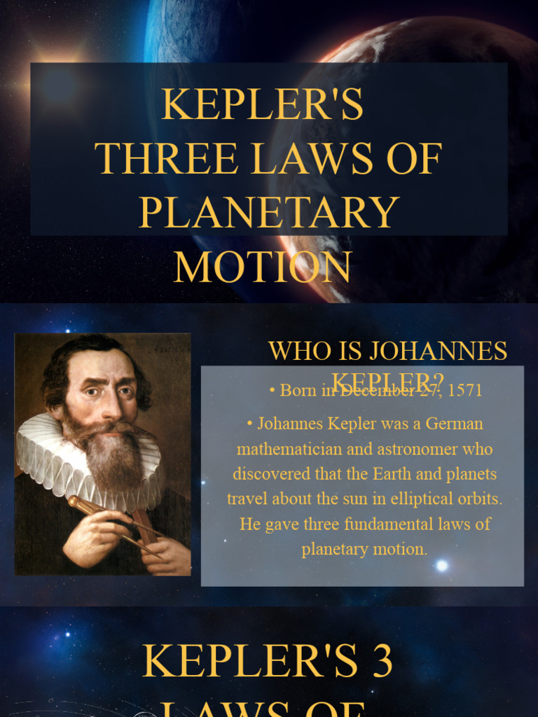 Kepler's Three Laws of Planetary Motion (11-Humss-6) - 20240407 ...