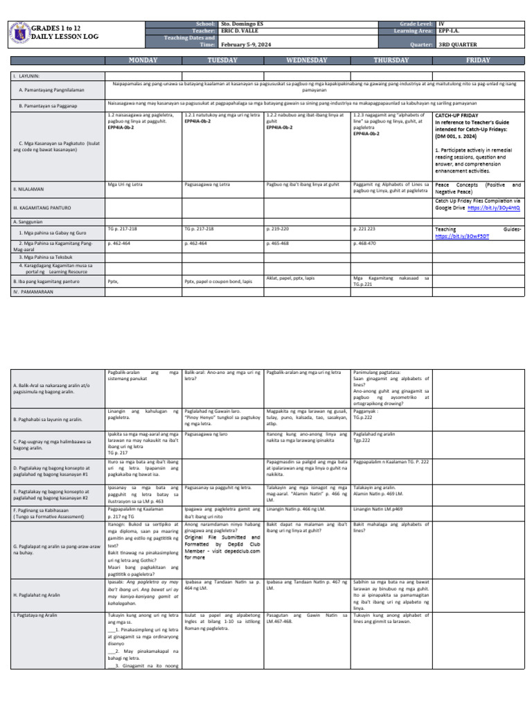 DLL - Epp 4 - Q4 - W2 | PDF