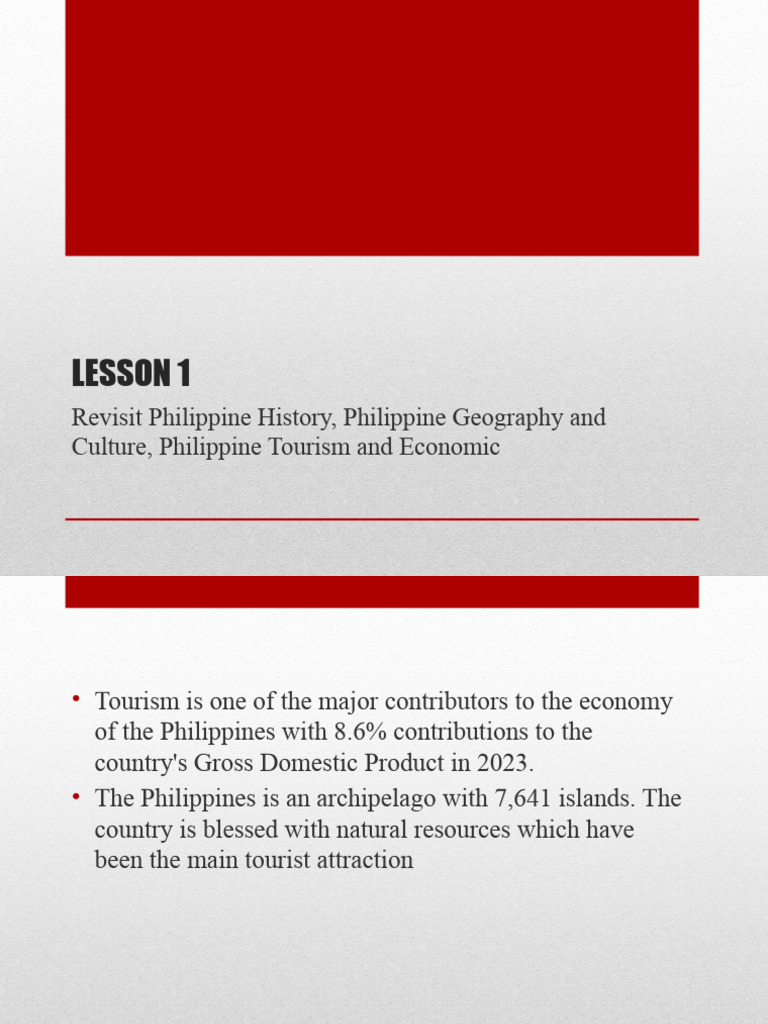 Overview of Philippine Geography and Tourism | PDF | Philippines | Tourism