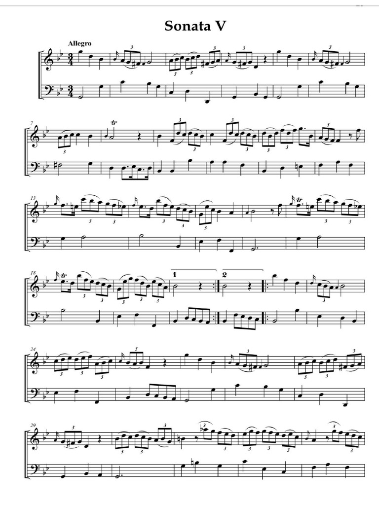 Ana Bon Sonata IV | PDF