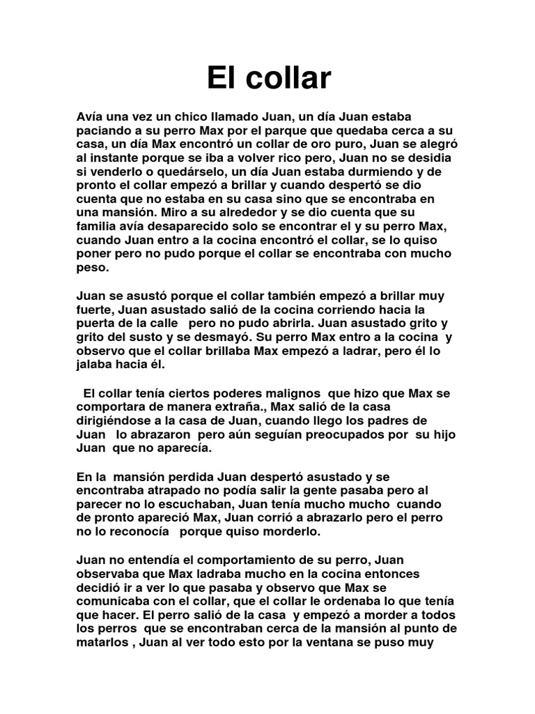 El Collar | PDF | Novela negra, policíaca y suspenso