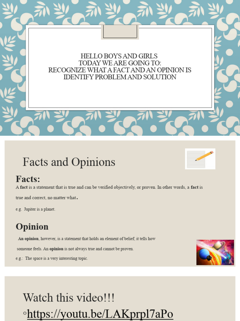 Understanding Facts and Opinions | PDF