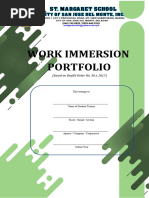 Work Immersion Portfolio | PDF | Job Interview | Curriculum