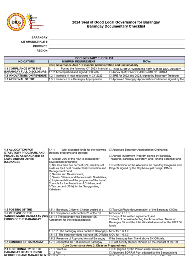2024 Compiled SGLGB Forms | PDF