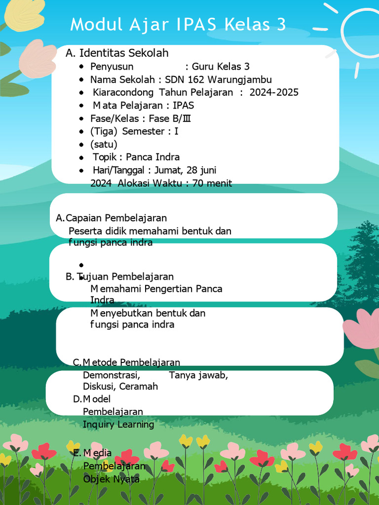 Modul Ajar Ilmu Pengetahuan Alam Dan Sosial (IPAS) - Mengenal Panca ...