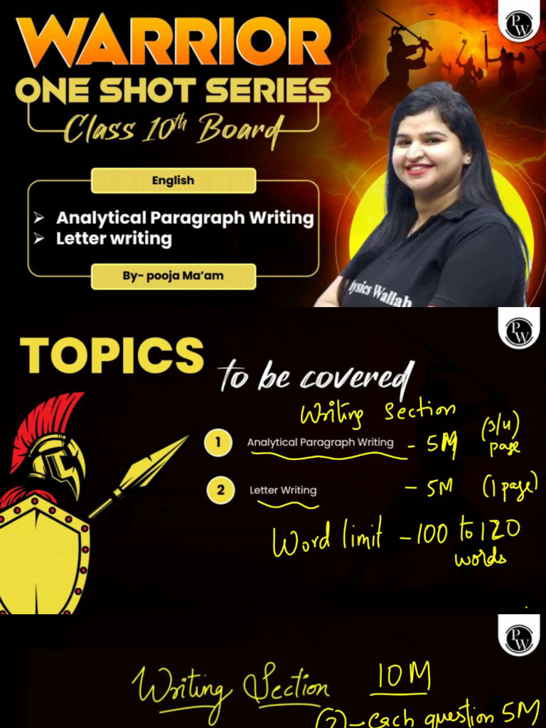 Writing Section - Analytical Paragraph Formal Letters _ Class Notes ...