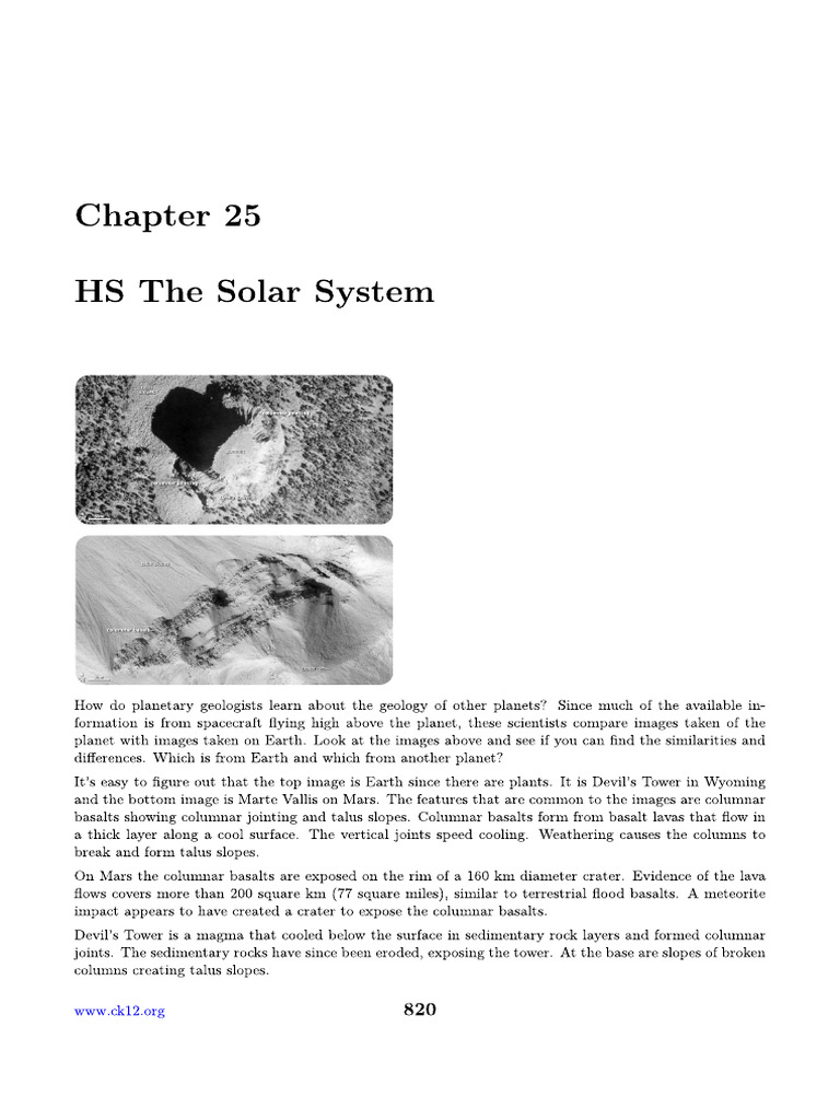 MT1 - The Solar System | PDF