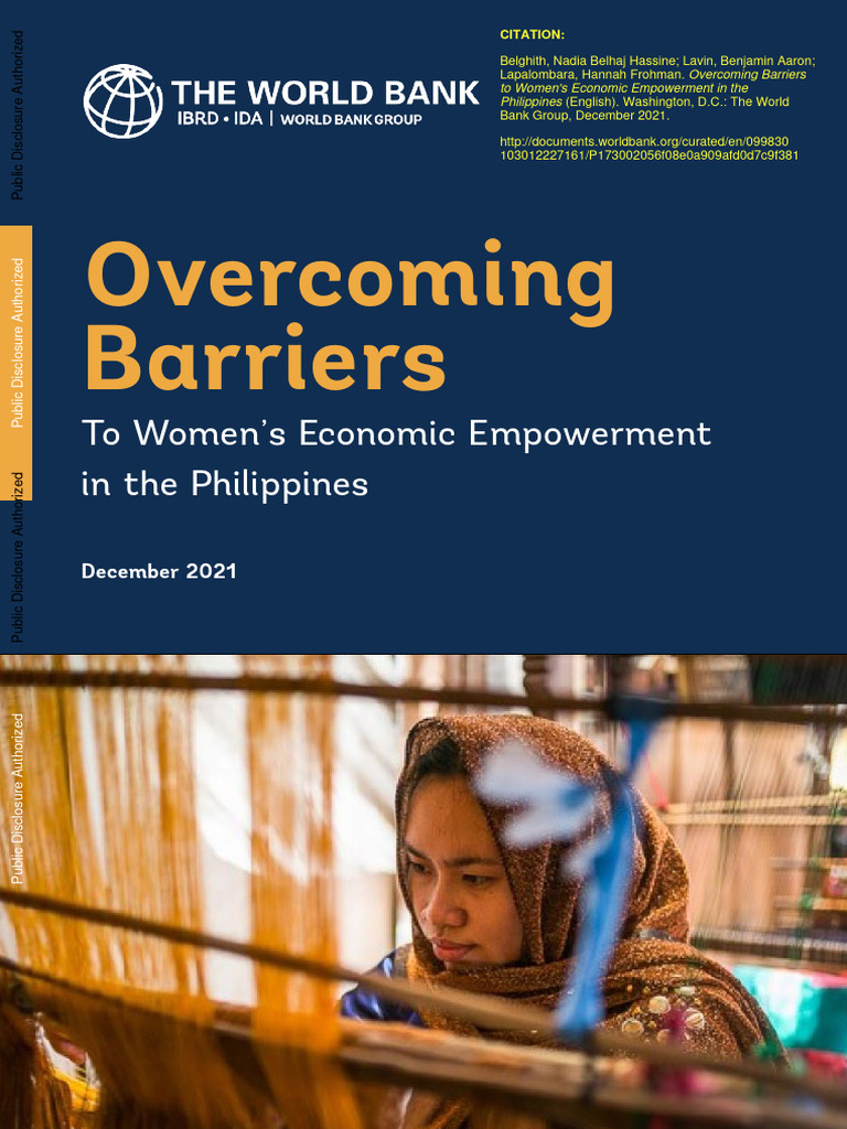 The World Bank (Dec 2021) - EXECUTIVE SUMMARY - Overcoming Barriers To Women's Economic ...