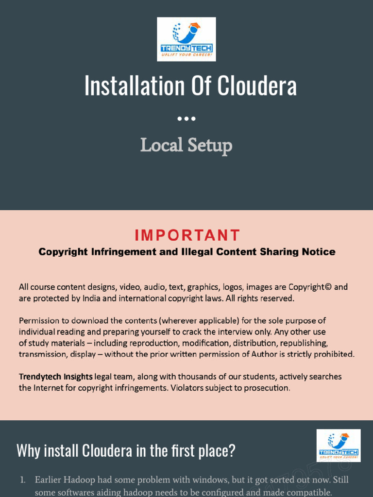 Cloudera Installation Guide Pp-210118-175557-Unlocked | PDF | Virtual Machine | Operating System