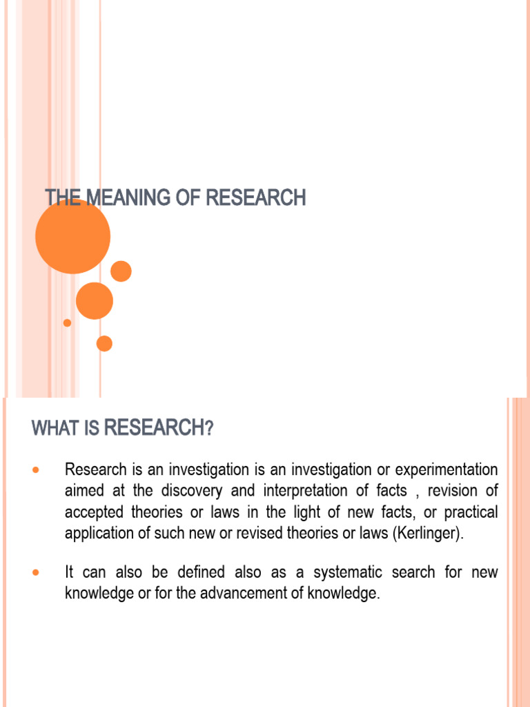 RM 2 The Meaning of Research Scientific Method | PDF | Scientific ...