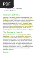 Classification Mnemonics for Taxonomy | PDF
