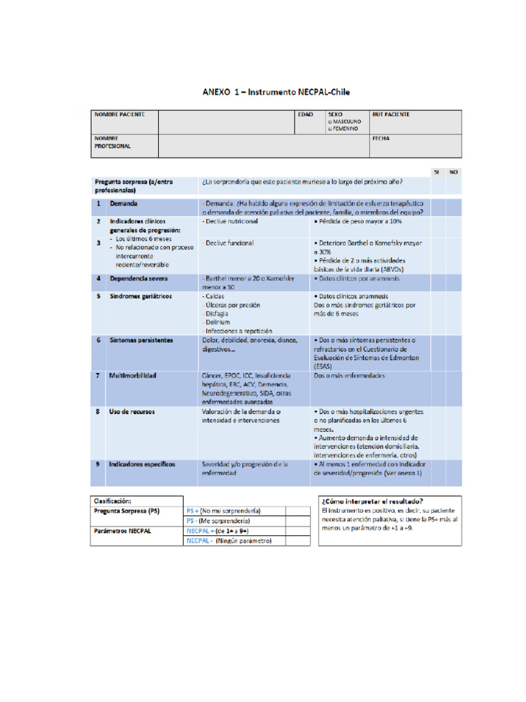 NECPAL 3.1 Chile | PDF