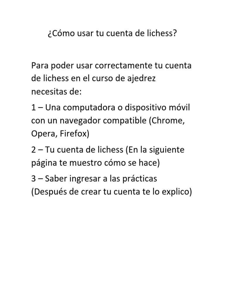 Guia Lichess | PDF | Contraseña | Software