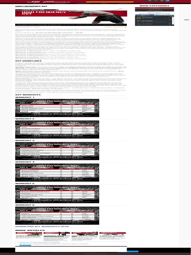 High frequency german volume training | PDF | Strength Training ...