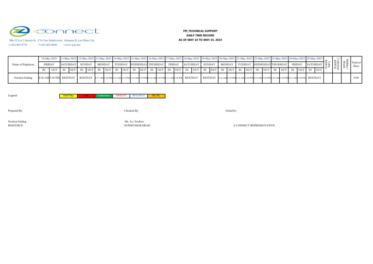 Norelyn Ending-Dtr - May 10 To May 25, 2024 | PDF