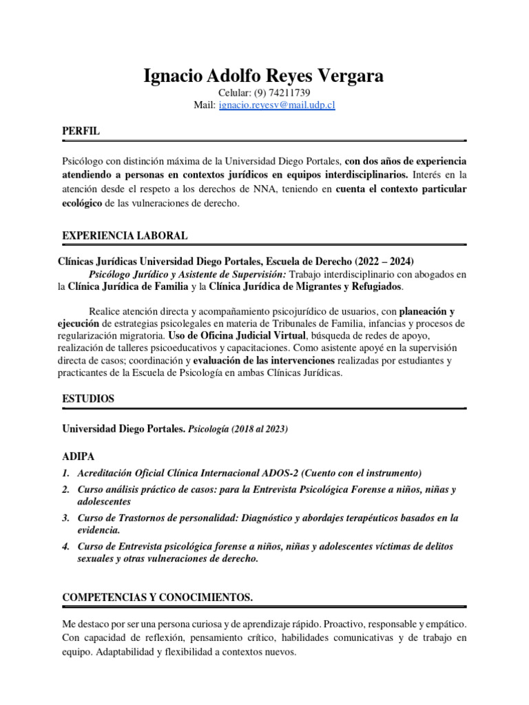 CV-Reyes, Ignacio (Jurídico) | PDF