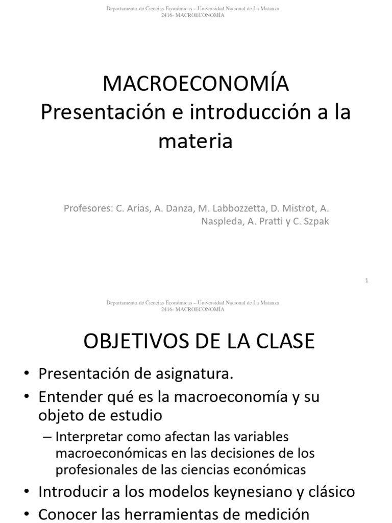 1 Introduccion A La Macroeconomia 2024 | PDF | Precios | Macroeconómica