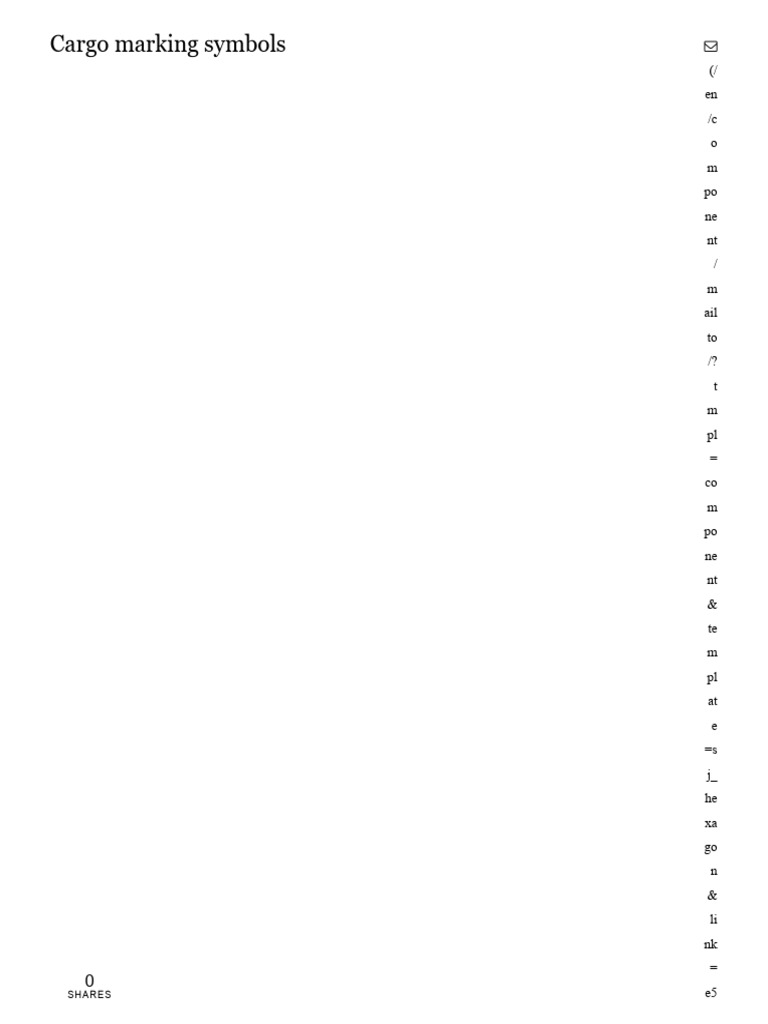 Cargo Marking Symbols | PDF | Cargo