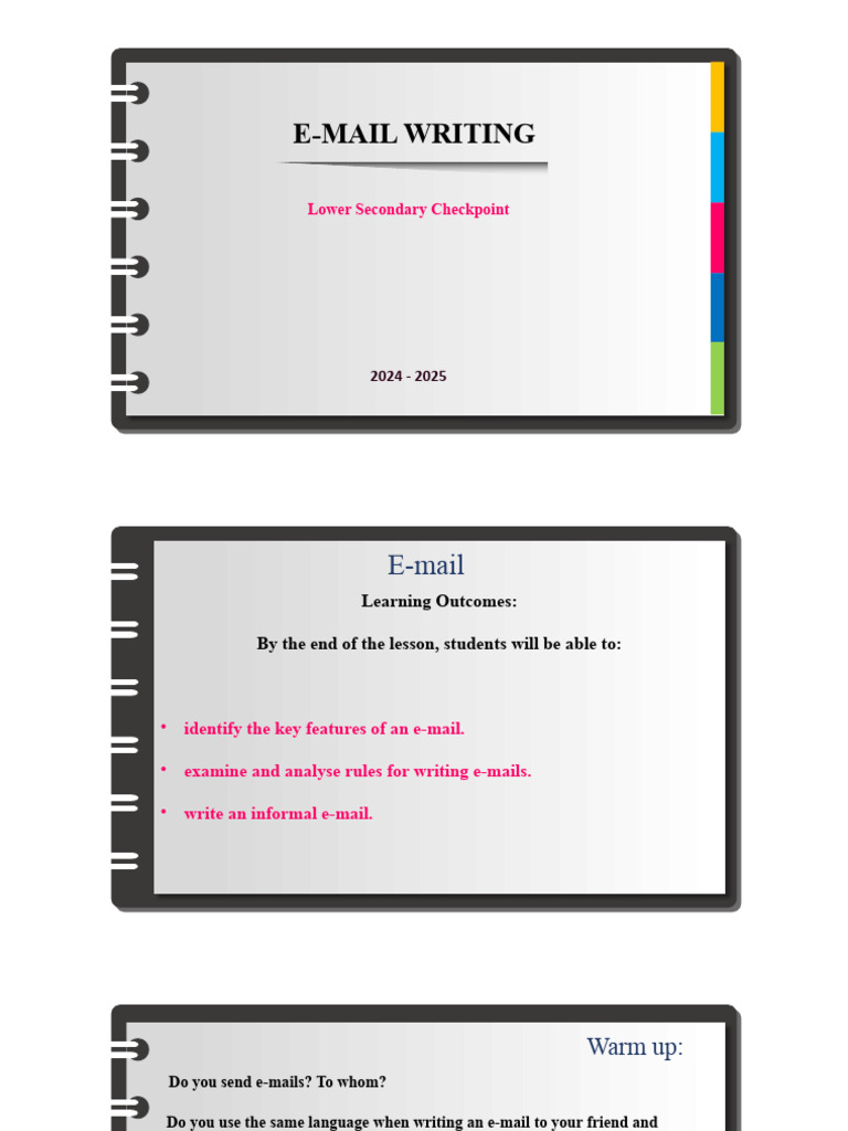Email Writing Checkpoint Preparation | PDF