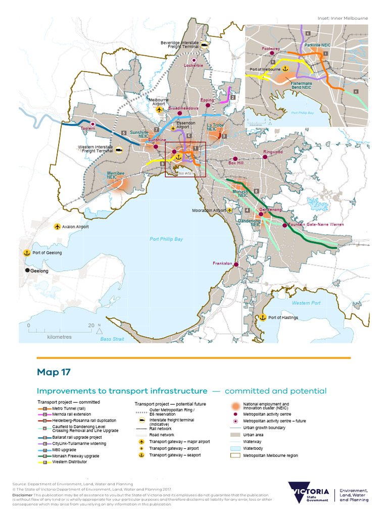 Plan Melbourne Map Improvements To Transport Infrastructure Committed ...
