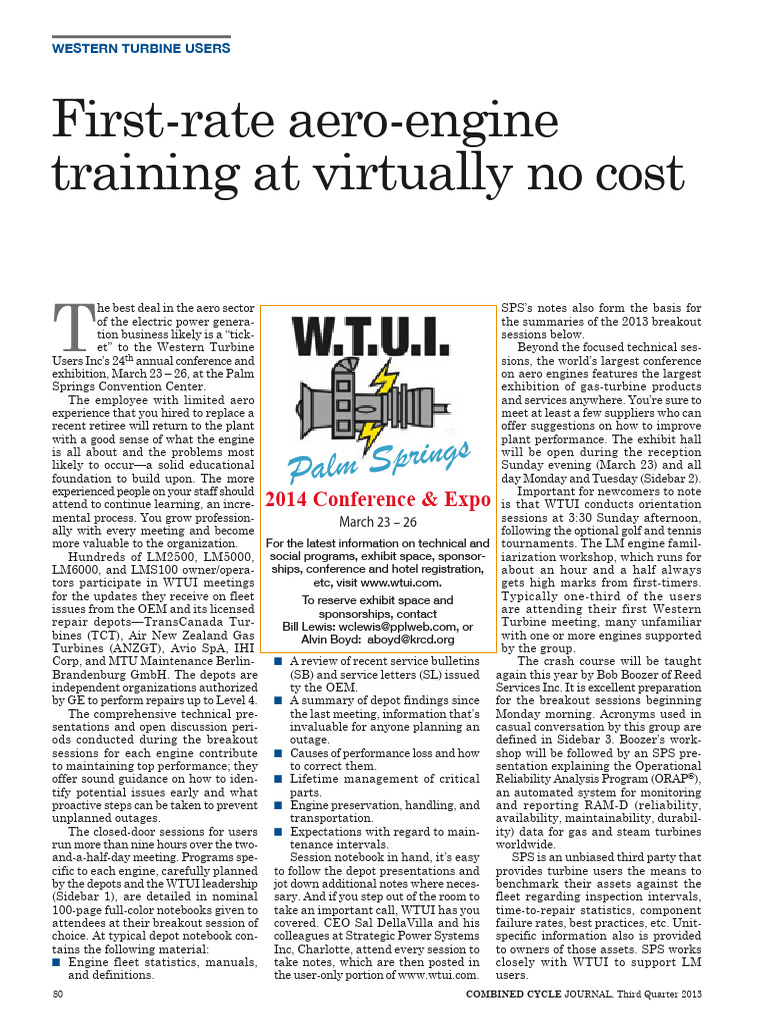 WTUI 2025 Conference Overview | PDF | Turbine | Gas Turbine
