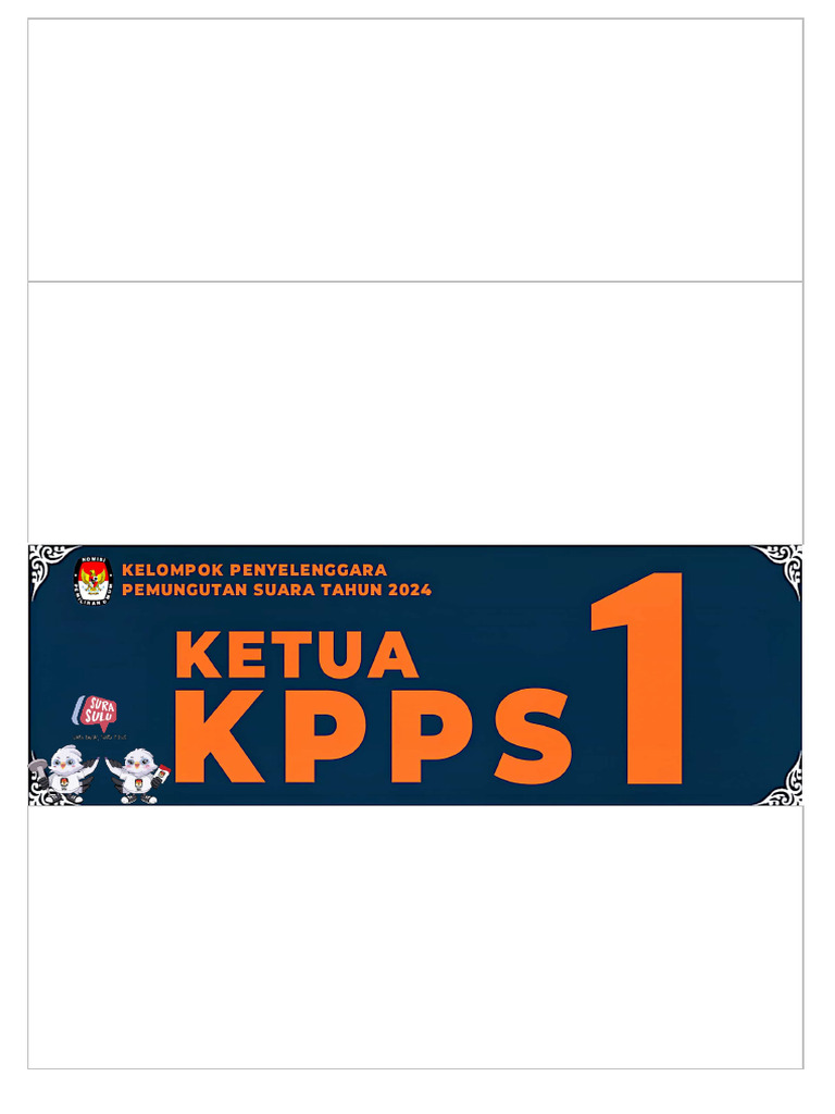 Papan Nama Anggota KPPS | PDF