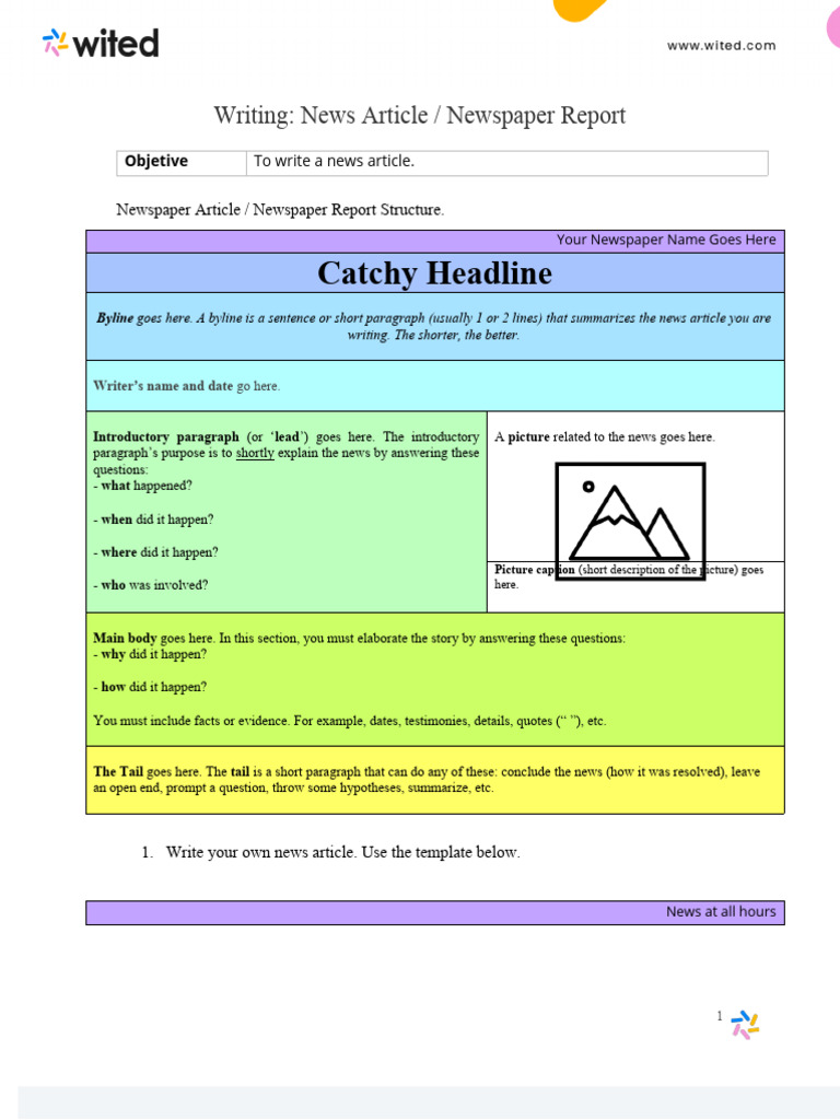 II Writing News Article Part 2 | PDF