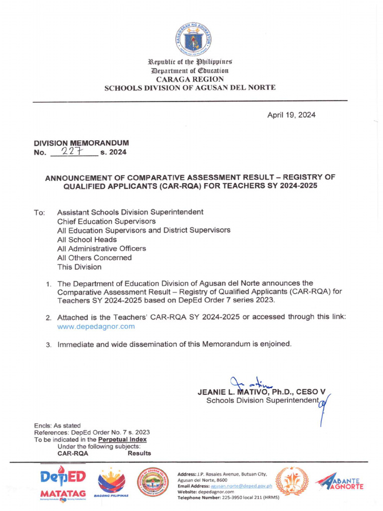 6622258b6fe43600165075e4 - DM227s2024 - Announcement of Comparative ...