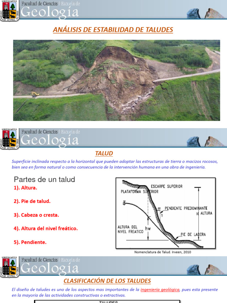 Análisis de Estabilidad de Taludes | PDF | Ciencias de la Tierra