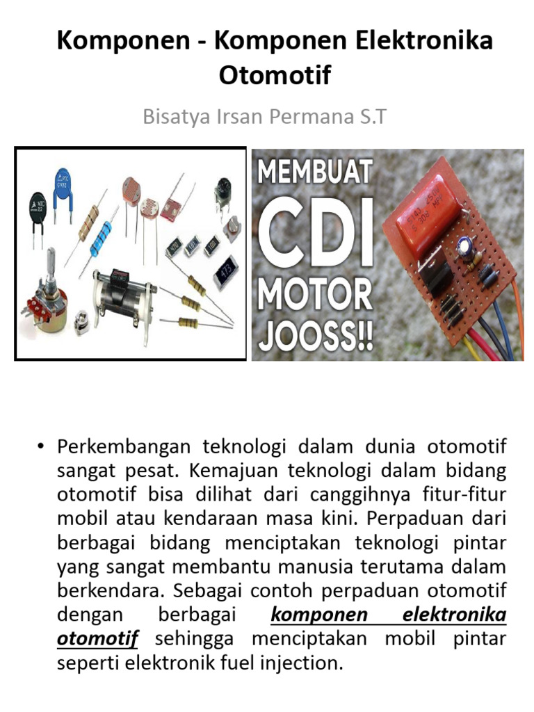 Komponen Elektronika Otomotif dan Fungsinya | PDF
