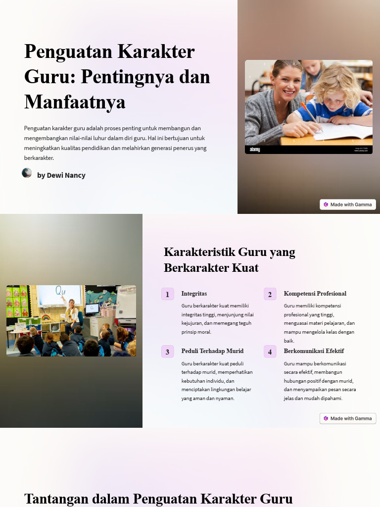Penguatan Karakter Guru Pentingnya Dan Manfaatnya | PDF