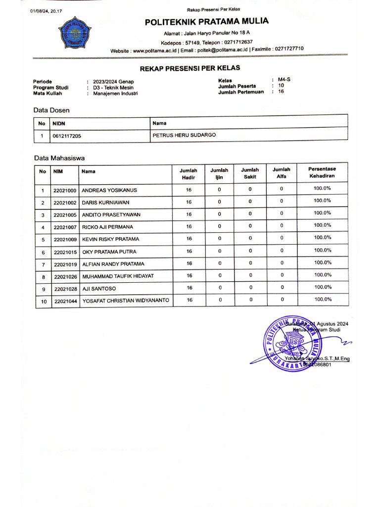 Reko Absn Manj 3 | PDF