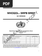 The World Health Organisation - Five Well-Being Index (WHO-5) | PDF