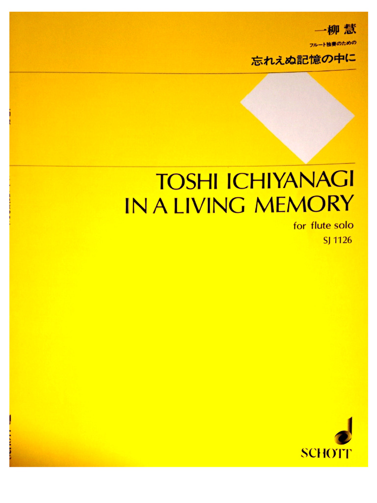 Toshi Ichiyanagi in A Living Memory | PDF