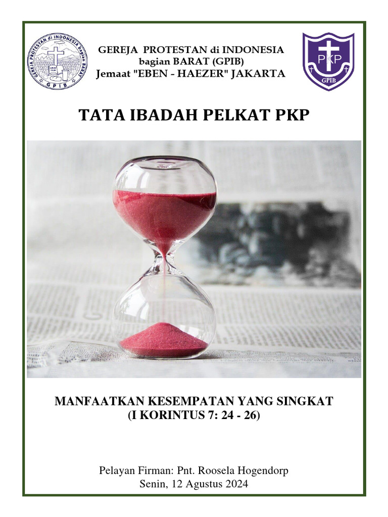 Tata Ibadah PKP 12 Agustus 2024 | PDF