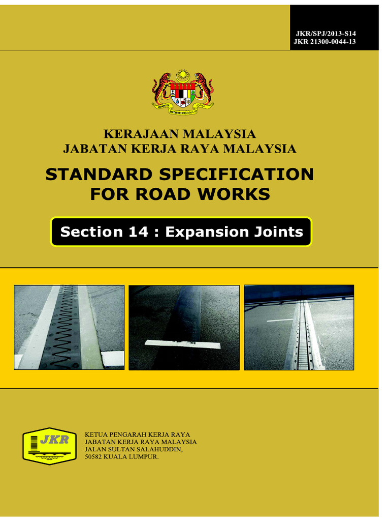 Section 14 - Expansion Joint - JKR - SPJ - 2013-S14 | PDF