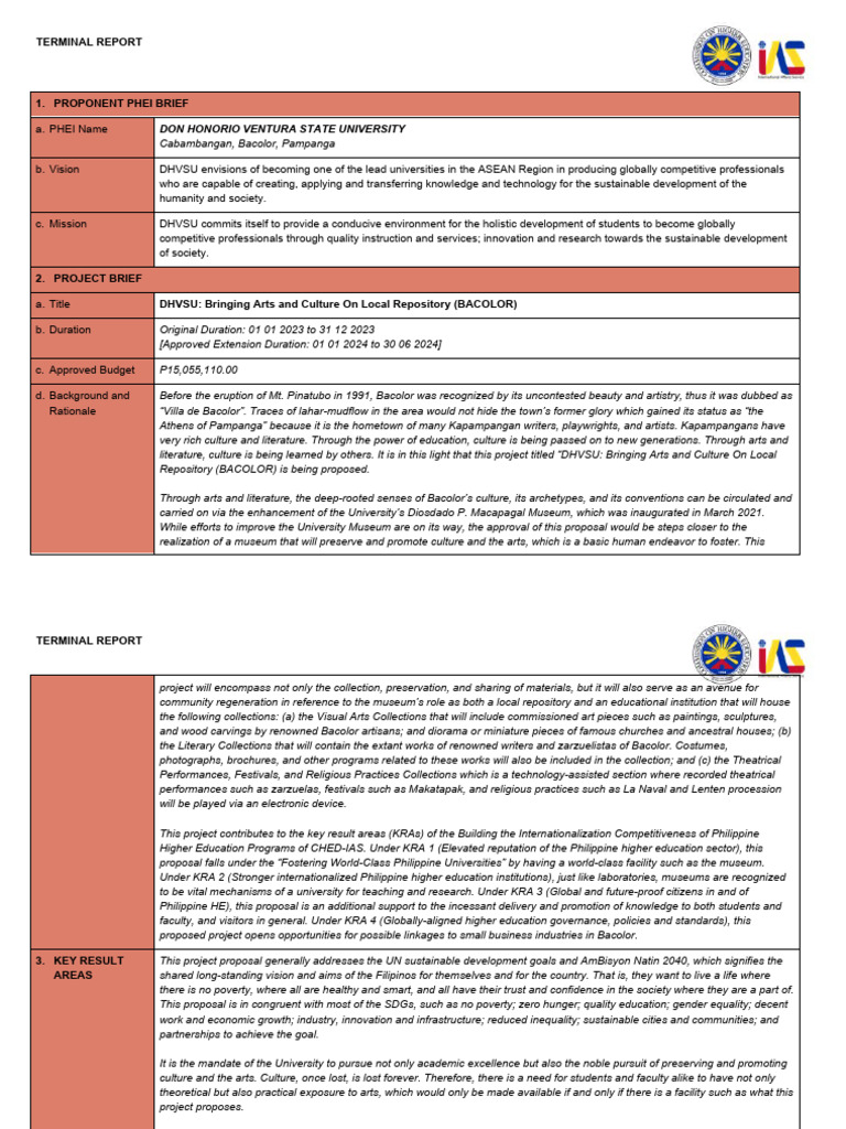 DHVSU Cultural Preservation Project | PDF | Art