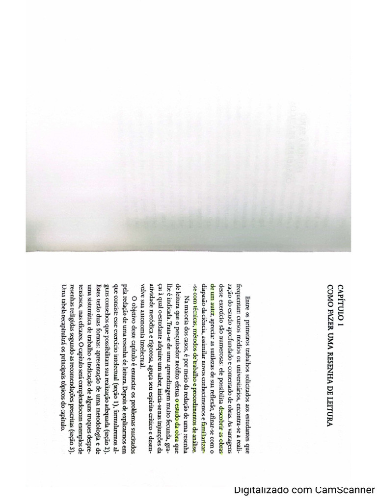 cOMO FAZER UMA RESENHA - Texto Base | PDF