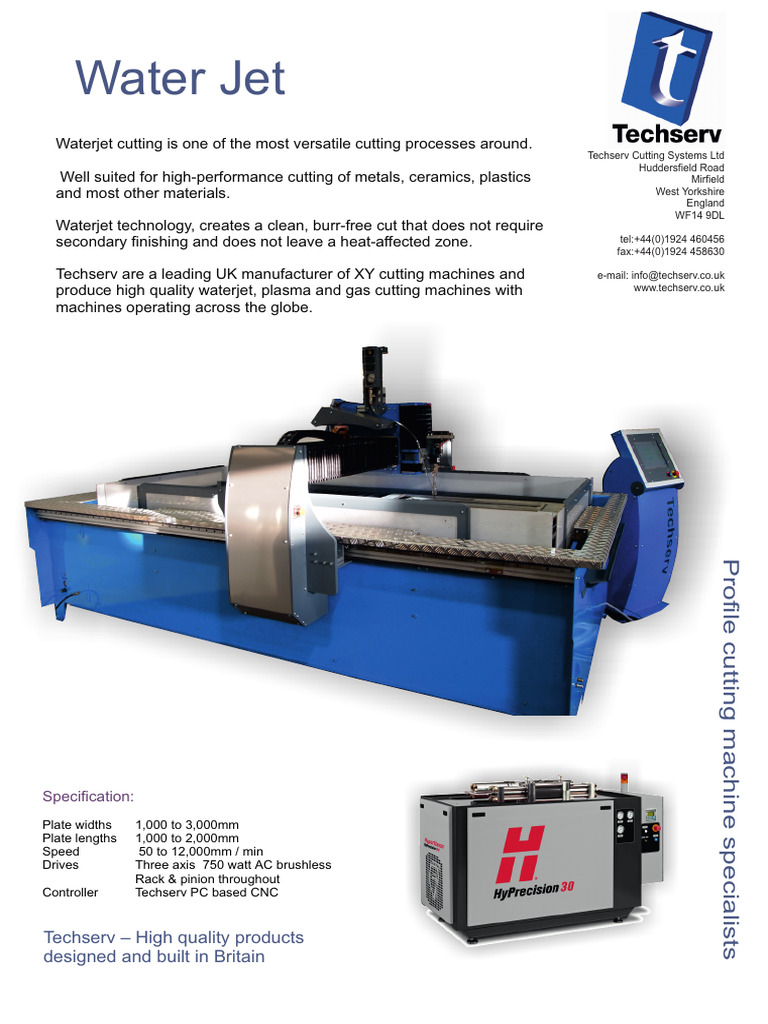 Water Jet BM HyPrecision 30 | PDF | Industrial Processes | Manufactured ...