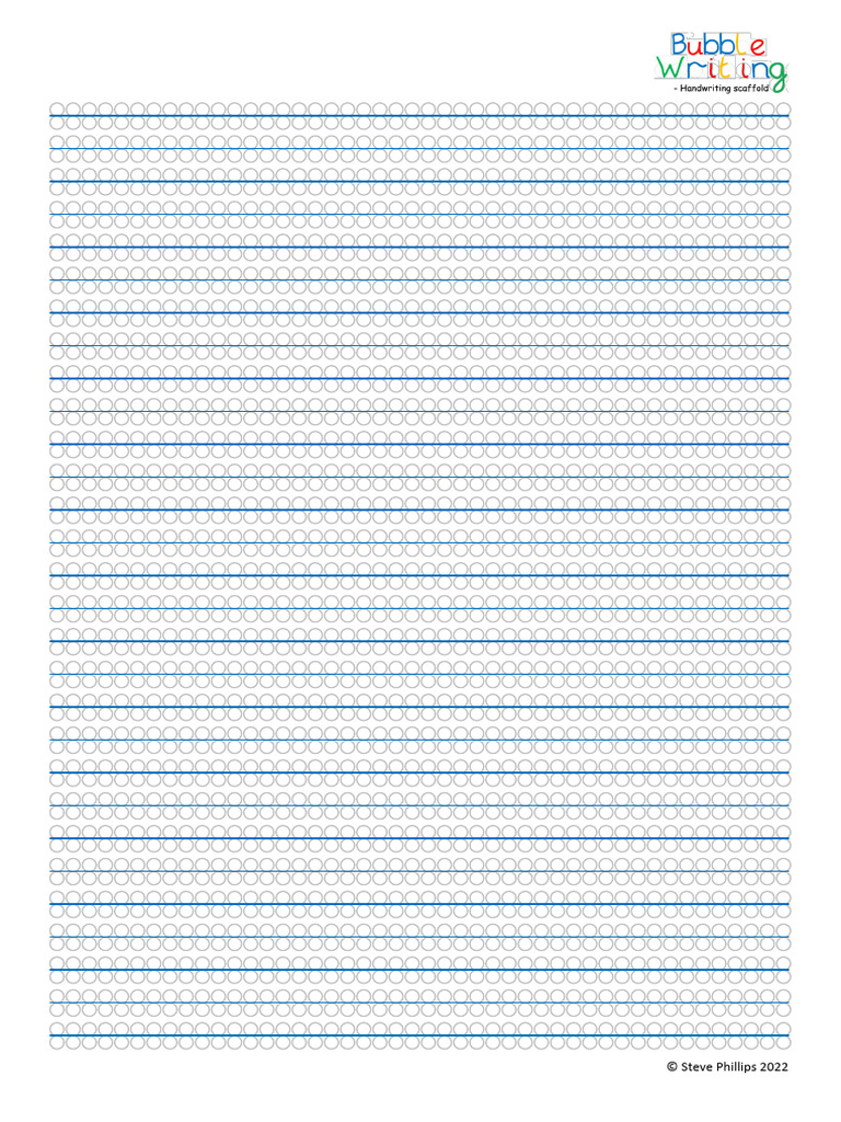 Bubble-Writing-Handwriting-Scaffold-Sheet.311008405 | PDF